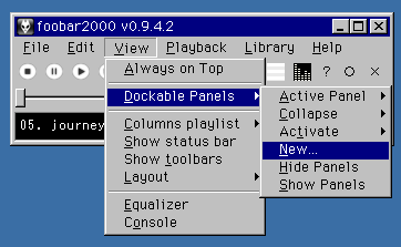 dockable columns ui panels 解説 - foobar2000 Wiki