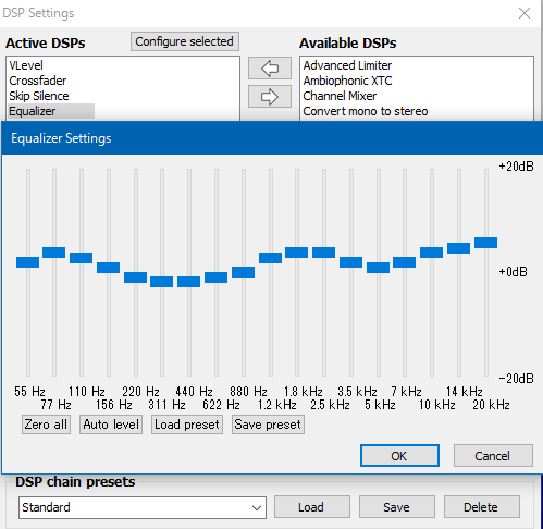 DSP manager 解説 - foobar2000 Wiki
